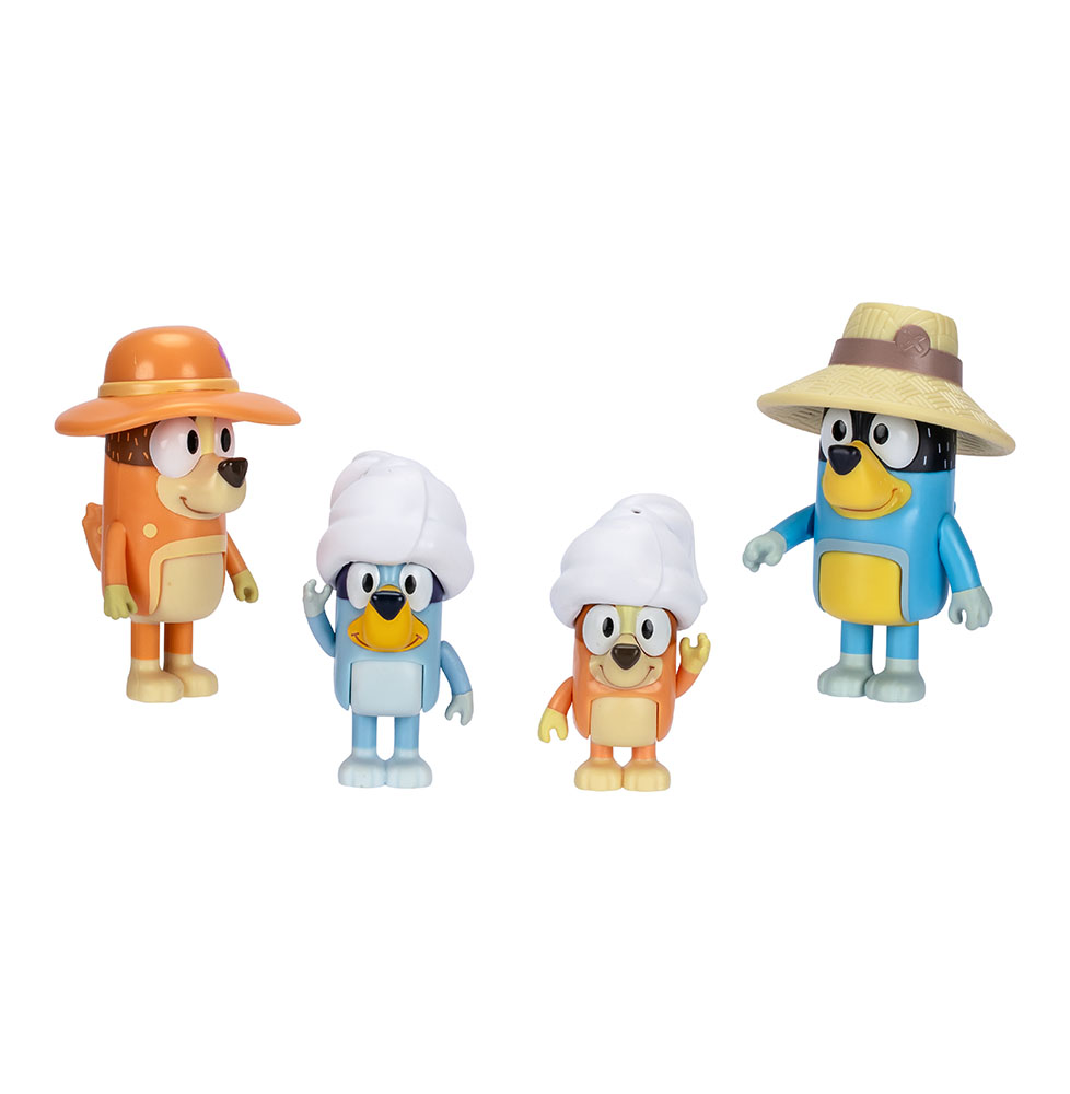 Bluey Holiday 4 pack med familjen - lekextra.se
