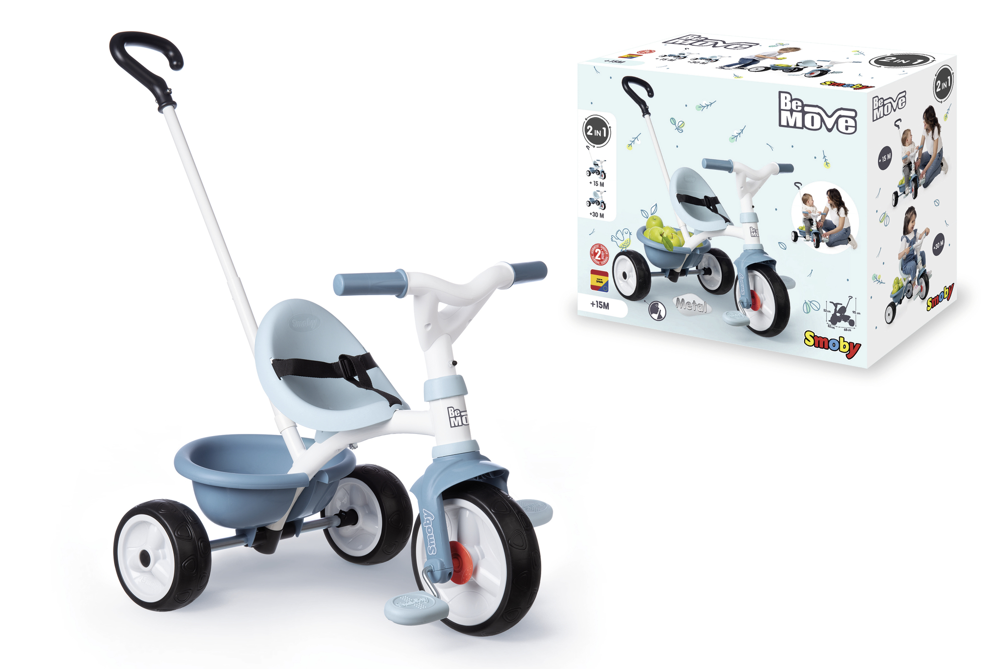 Smoby Be Move - blå trehjuling - lekextra.se